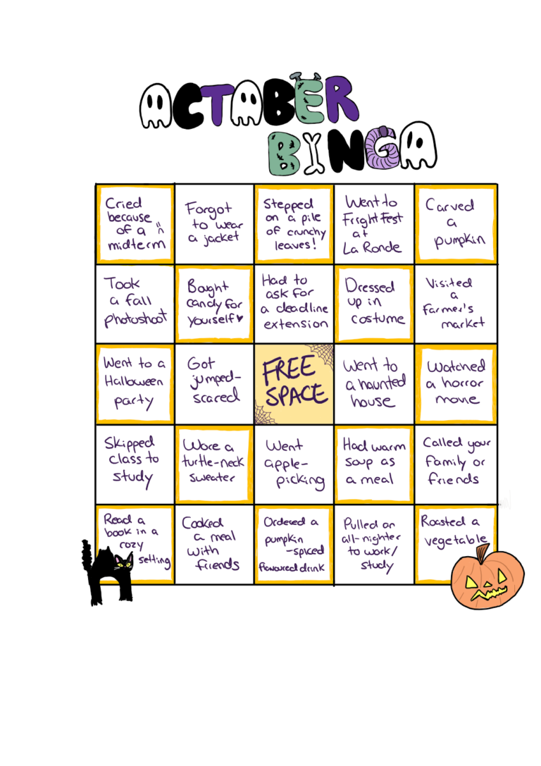 October Bingo ! - The McGill Daily