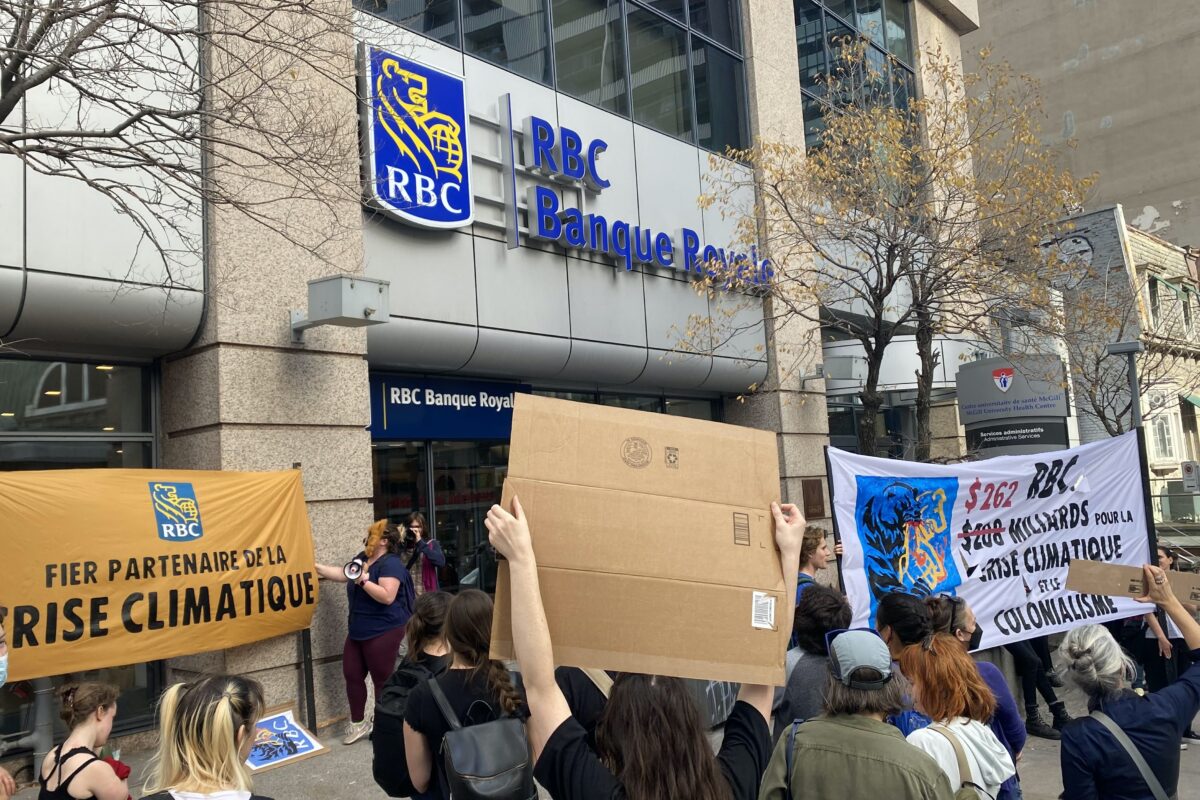 Demonstration Against RBC Held at McGill - The McGill Daily